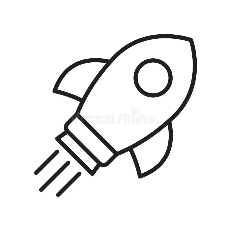 Rocket Line Icon. Rocket Launch Icon. Flying Rocket Icon Stock Vector ...