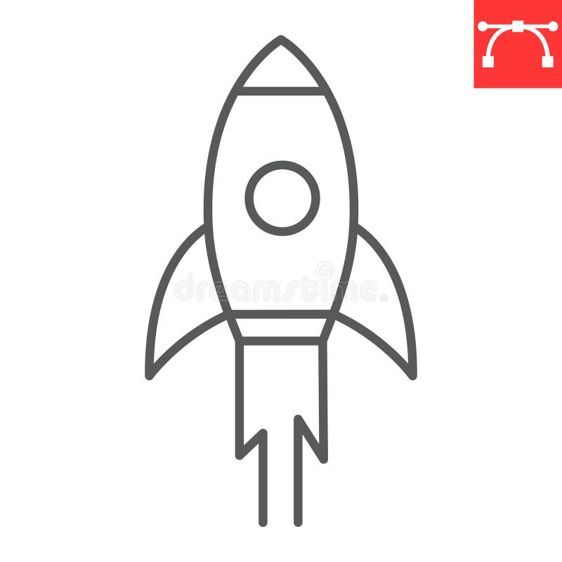 Rocket One Line Drawing: Continuous Hand Drawn Sport Theme Object Stock ...