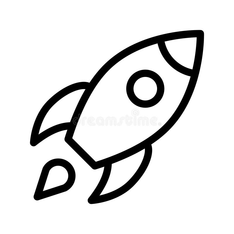Rocket line vector icon stock vector. Illustration of icon - 138134753