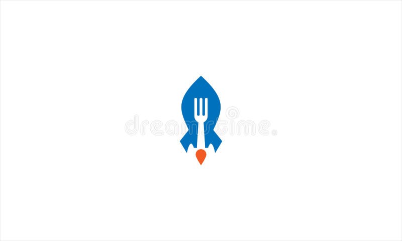 Rocket Logo Concept Combination with Spoon and Fork Fast Food Delivery ...