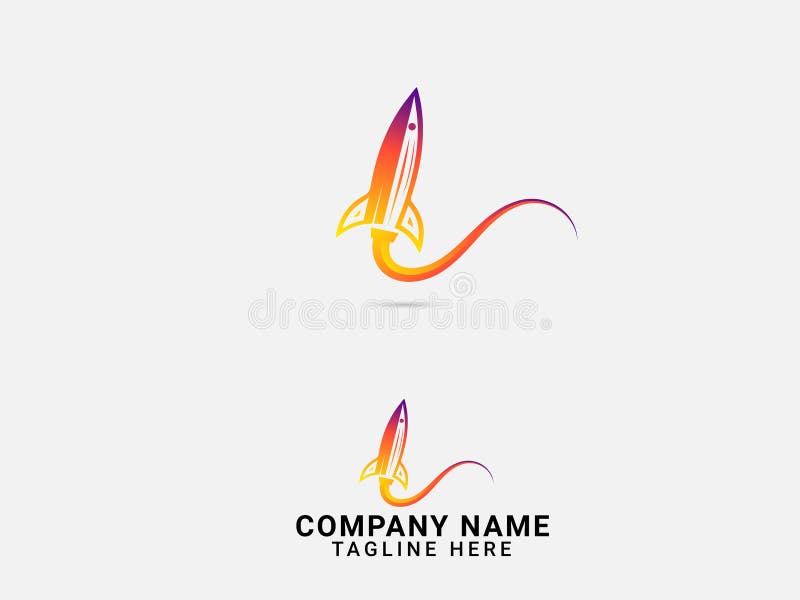 Rocket Logo Design. Rocket Take Off Vector. Sky. Rocket Launch Logo ...