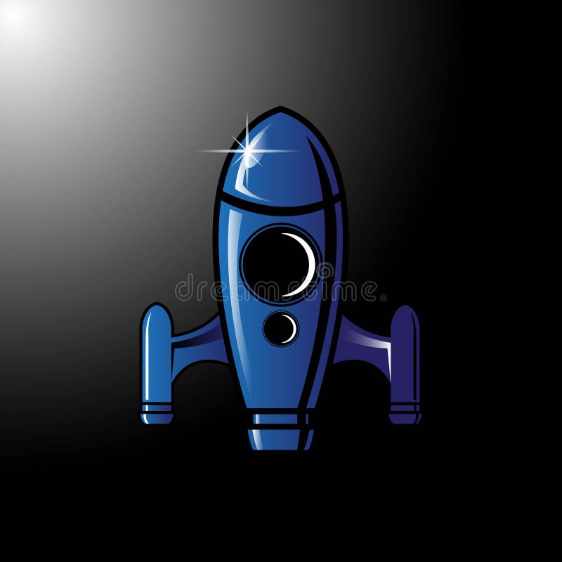 Rocket Logo Icon Symbol Vector with Cartoon Style Stock Vector ...