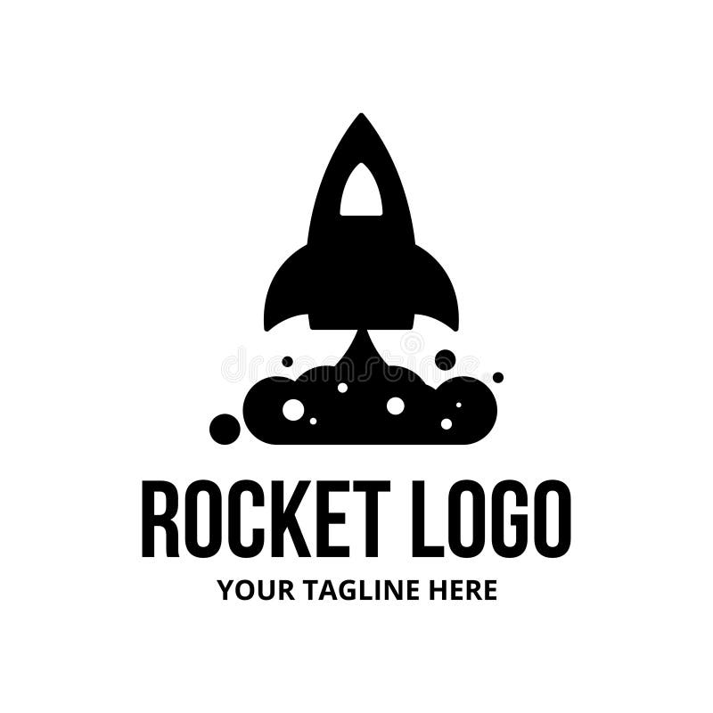 Rocket Logo/icon Template in Black Color Stock Vector - Illustration of ...