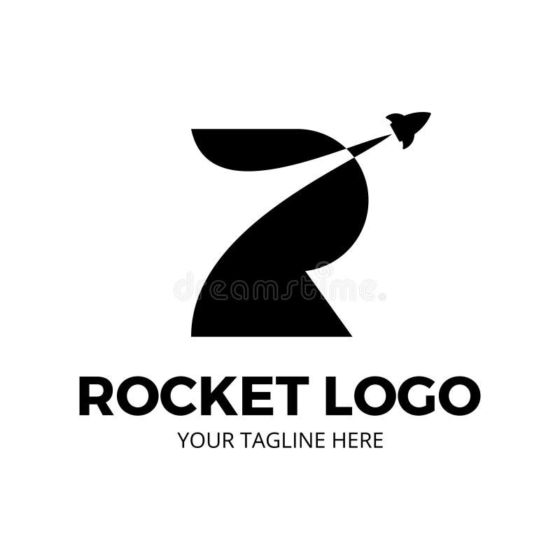 Rocket Logo/icon Template in Black Color Stock Vector - Illustration of ...