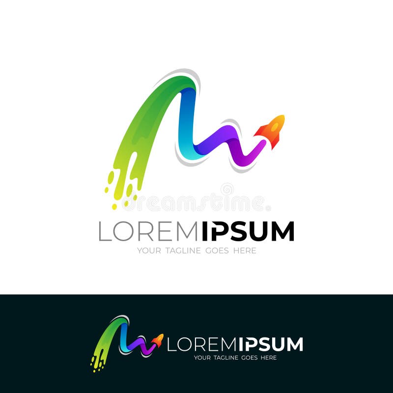 Rocket Logo with Letter W Design Combination, Transportation Design ...