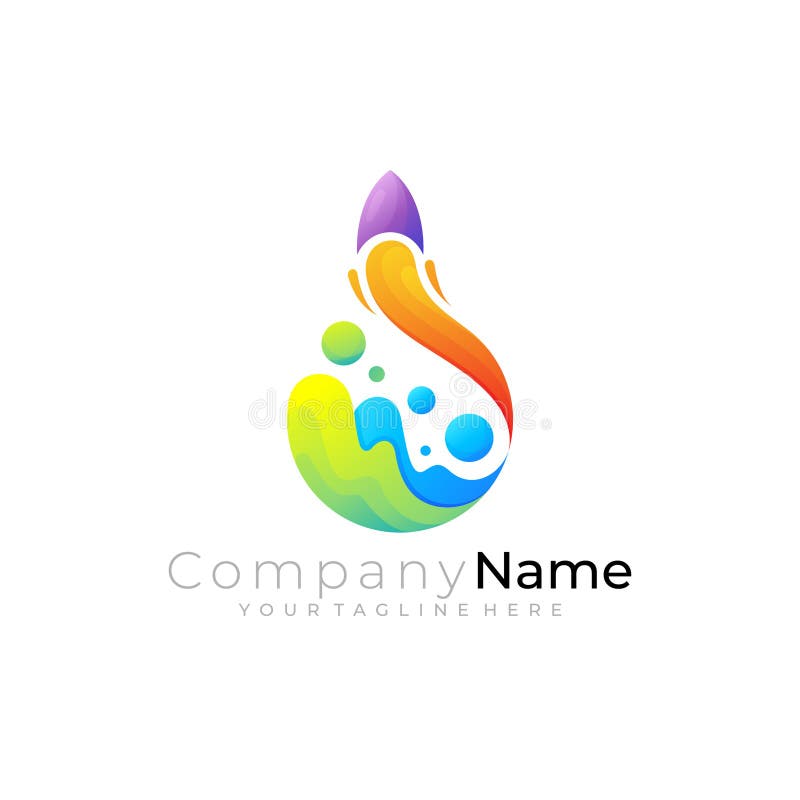 Rocket Logo and Swoosh Design Transportation, Technology Icon Stock ...