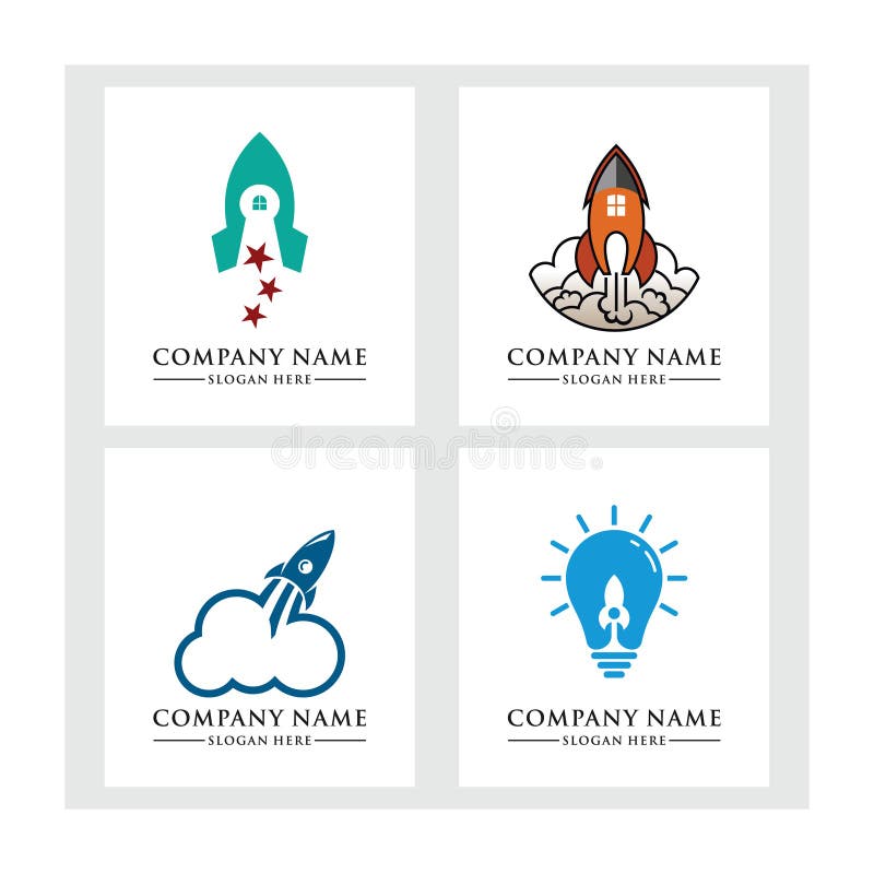 Rocket Logo Template stock vector. Illustration of rocket - 252041183