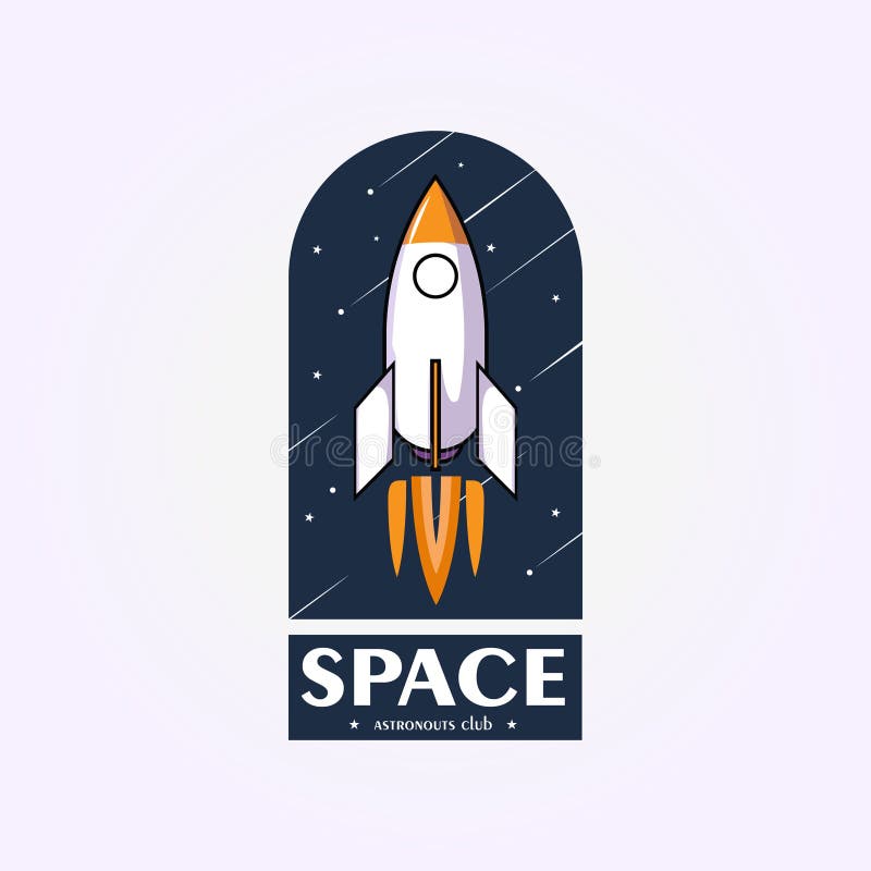 Rocket Logo Template Emblem, Spaceship Icon Vector Design, Aircraft ...