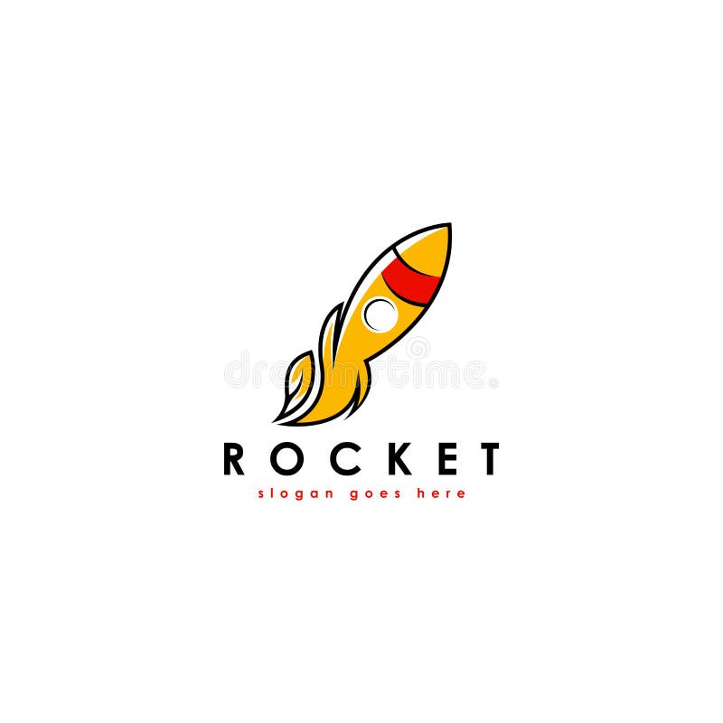 Rocket Space Craft Logo Design Concept Template Stock Illustration ...