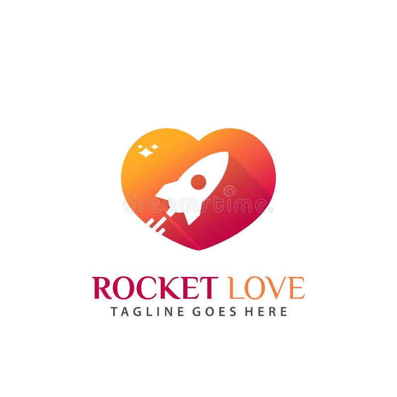 Rocket love stock vector. Illustration of star, love - 100197583