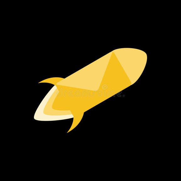 Rocket Mail or Express Message Illustration Stock Vector - Illustration ...