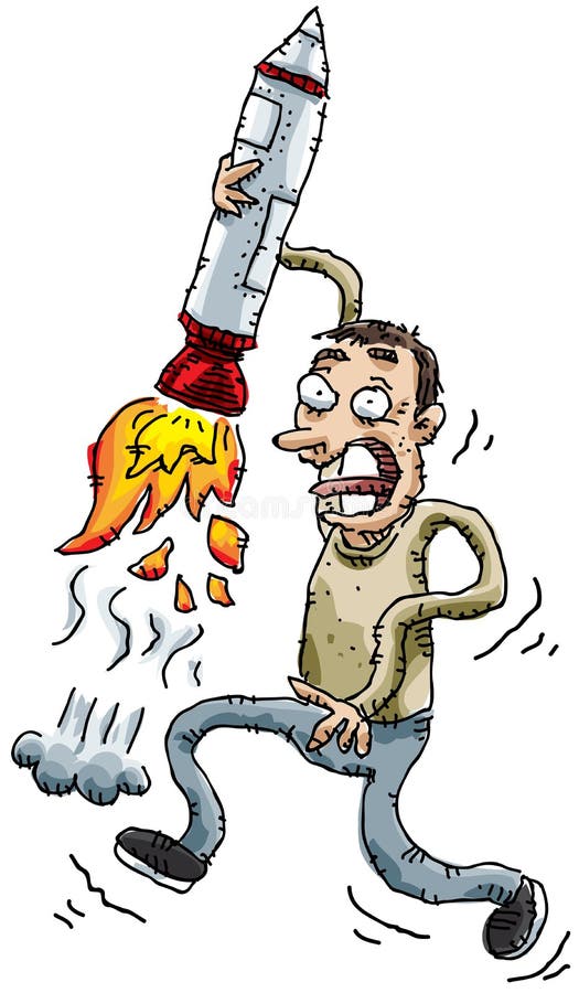 Rocket Man stock illustration. Illustration of male, upset - 22294036