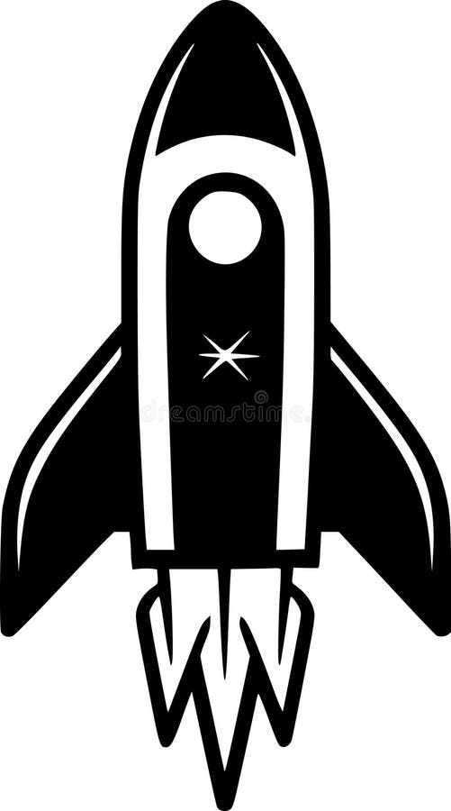 Rocket - Minimalist and Flat Logo - Vector Illustration Stock Vector ...