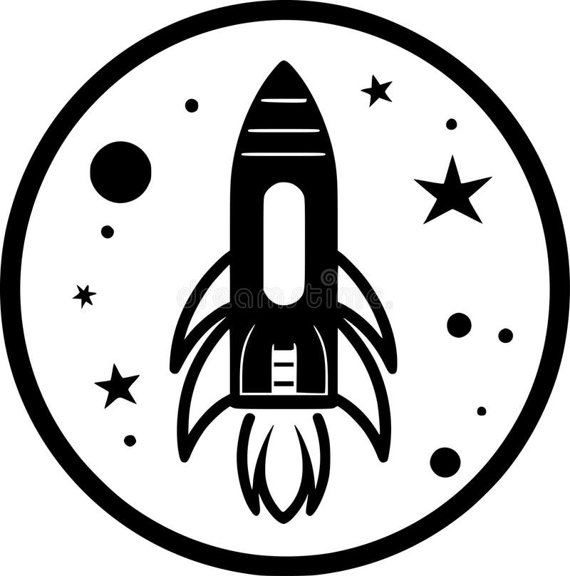 Rocket - Minimalist and Flat Logo - Vector Illustration Stock Vector ...