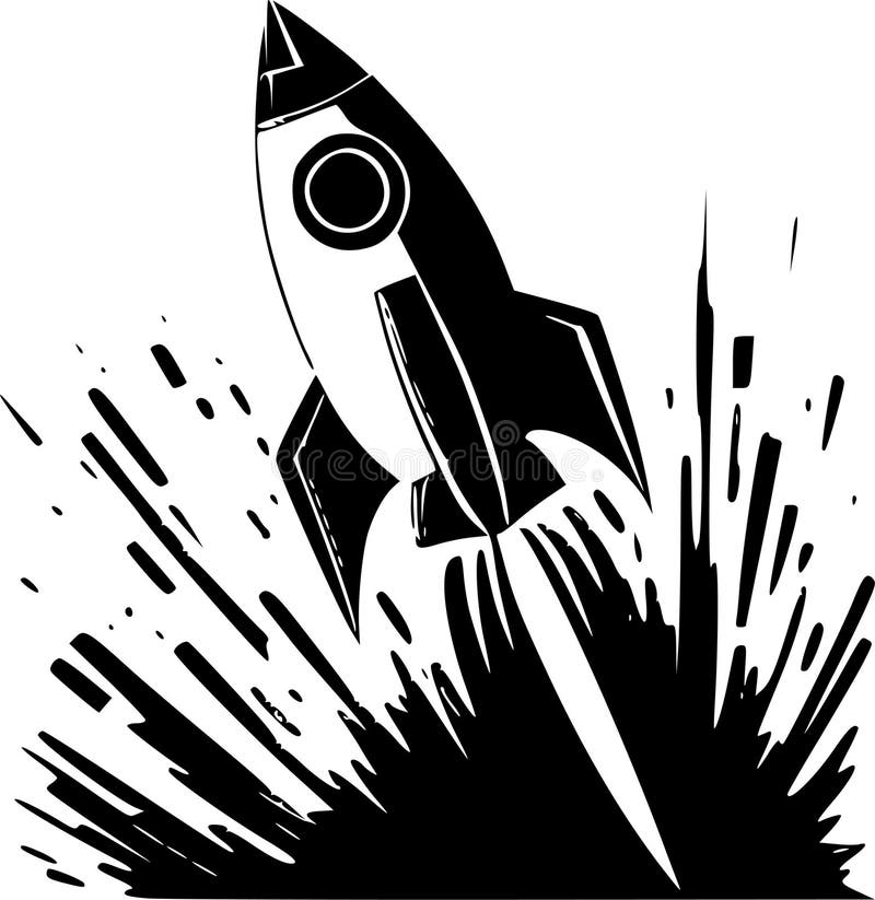 Rocket - Minimalist and Flat Logo - Vector Illustration Stock ...