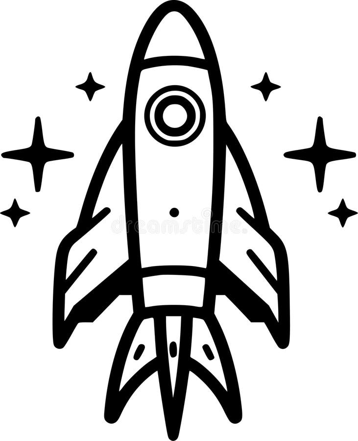 Rocket - Minimalist and Simple Silhouette - Vector Illustration Stock ...