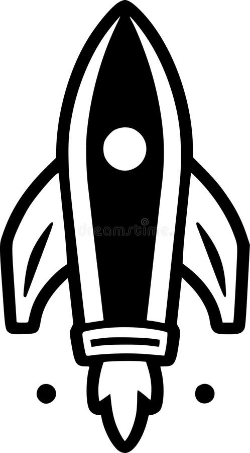 Rocket - Minimalist and Simple Silhouette - Vector Illustration Stock ...
