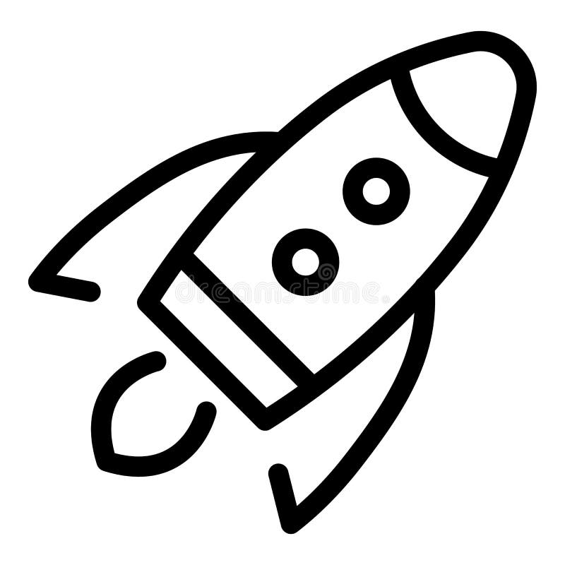 Rocket Mission Icon, Outline Style Stock Vector - Illustration of ...