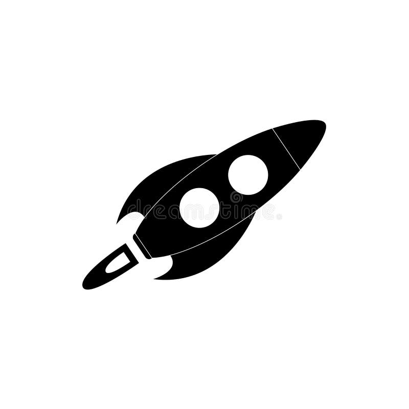 Rocket, modern flat icon stock vector. Illustration of cartoon - 78249769