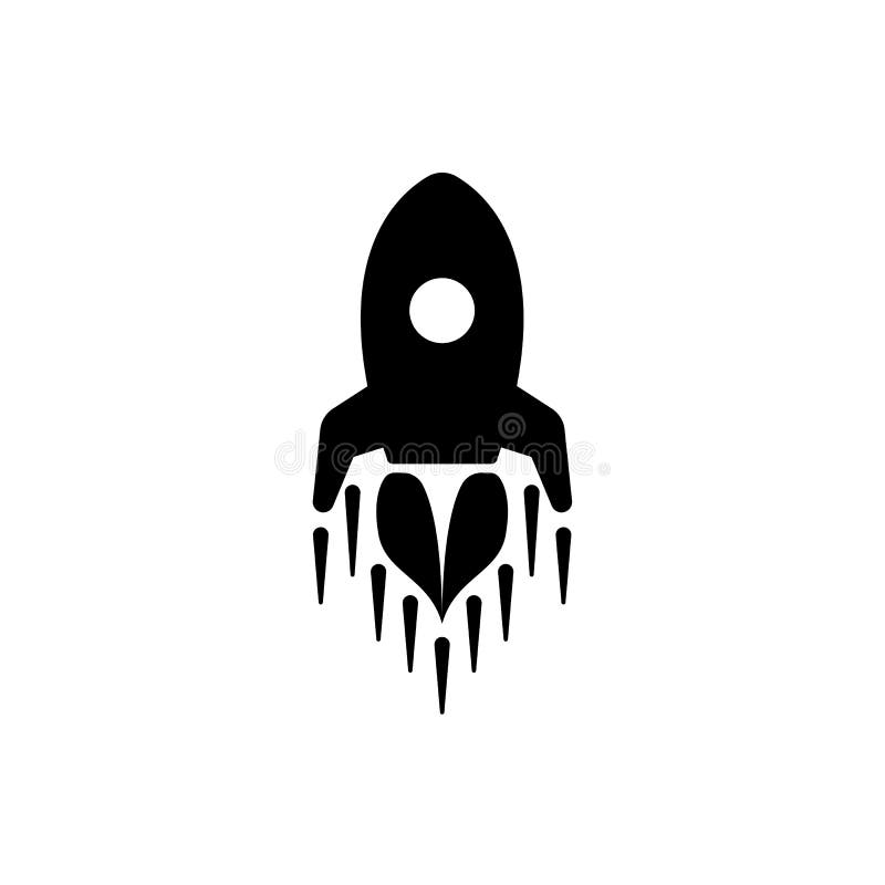 Rocket modern flat icon stock vector. Illustration of science - 89505943