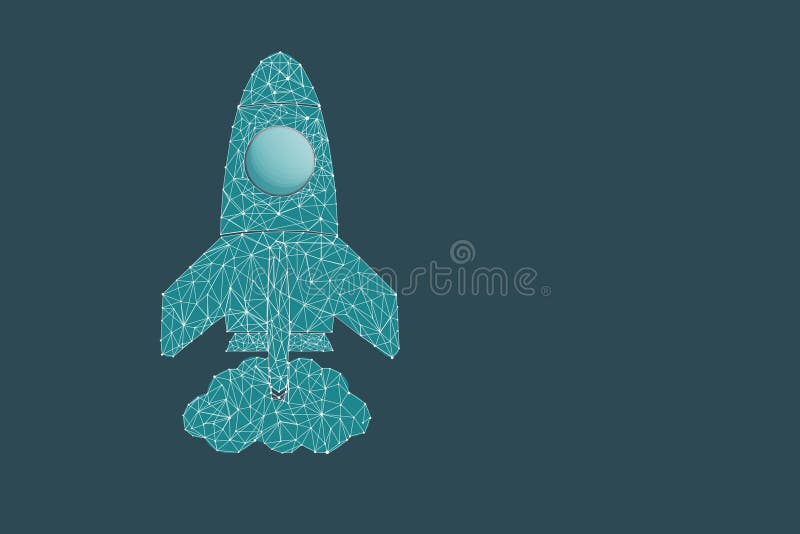 Rocket from the Network. Concept Startup Stock Photo - Image of ...