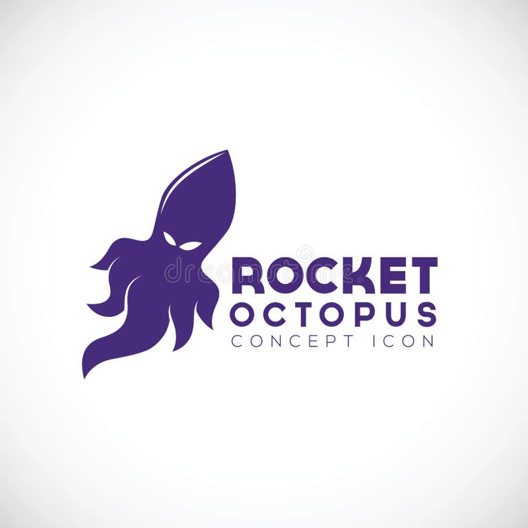 Rocket Octopus Abstract Concept Icon Stock Vector - Illustration of ...