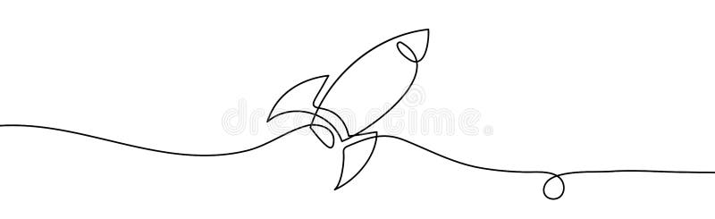Simple Rocket One Line Stock Illustrations – 125 Simple Rocket One Line ...
