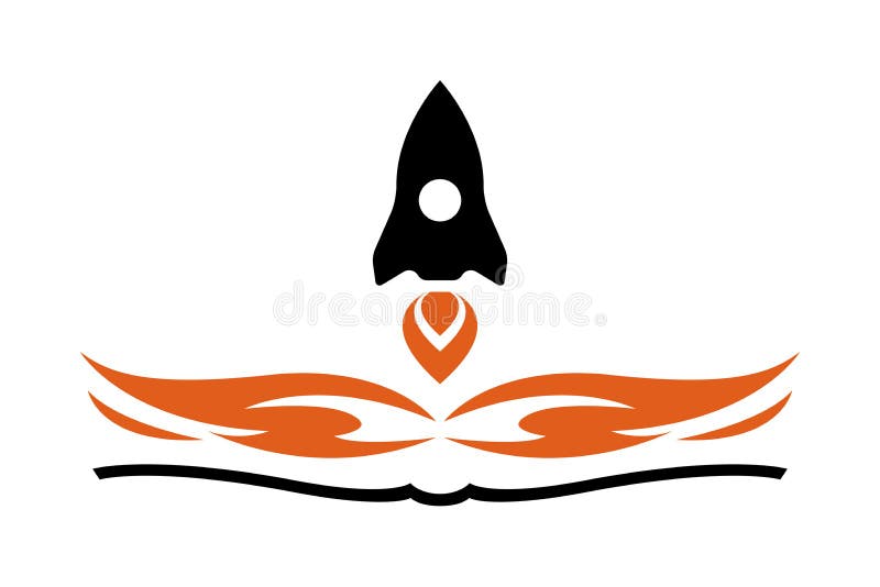 Rocket and Open Book Icon. Success Concept, Ideas Stock Illustration ...