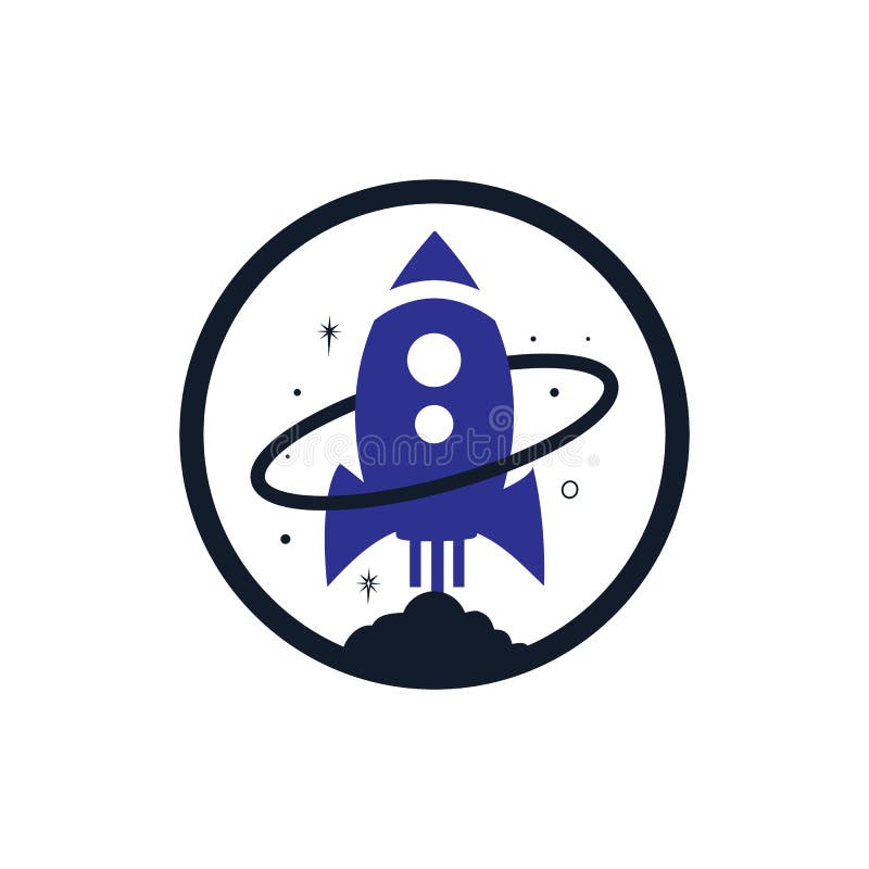 Rocket Planet Vector Logo Design Template. Rocket and Universe Logo ...