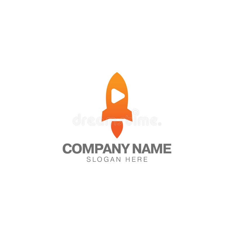 Rocket Play Logo Design Template Vector Stock Vector - Illustration of ...