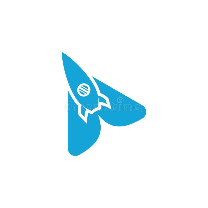 Rocket Play Logo Icon Vector Template, Creative Design, Symbol Stock ...