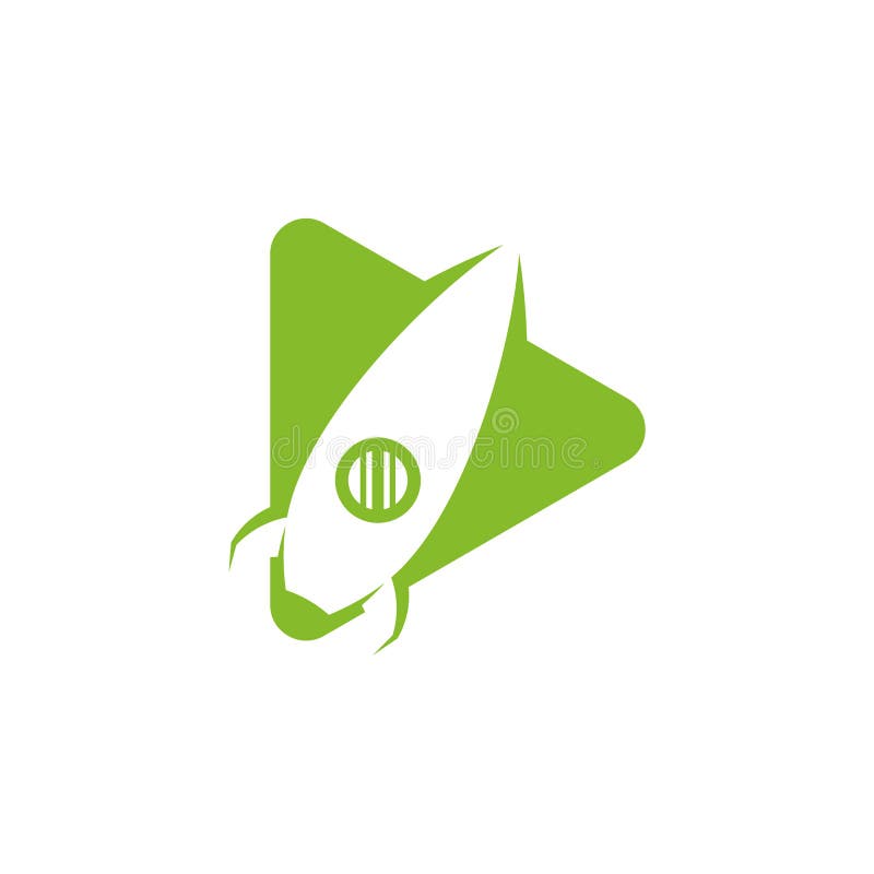 Rocket Play Logo Icon Vector Template, Creative Design, Symbol Stock ...