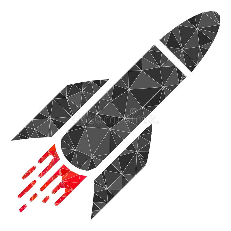 Rocket Polygonal Mocaic Icon Stock Vector - Illustration of mosaic ...