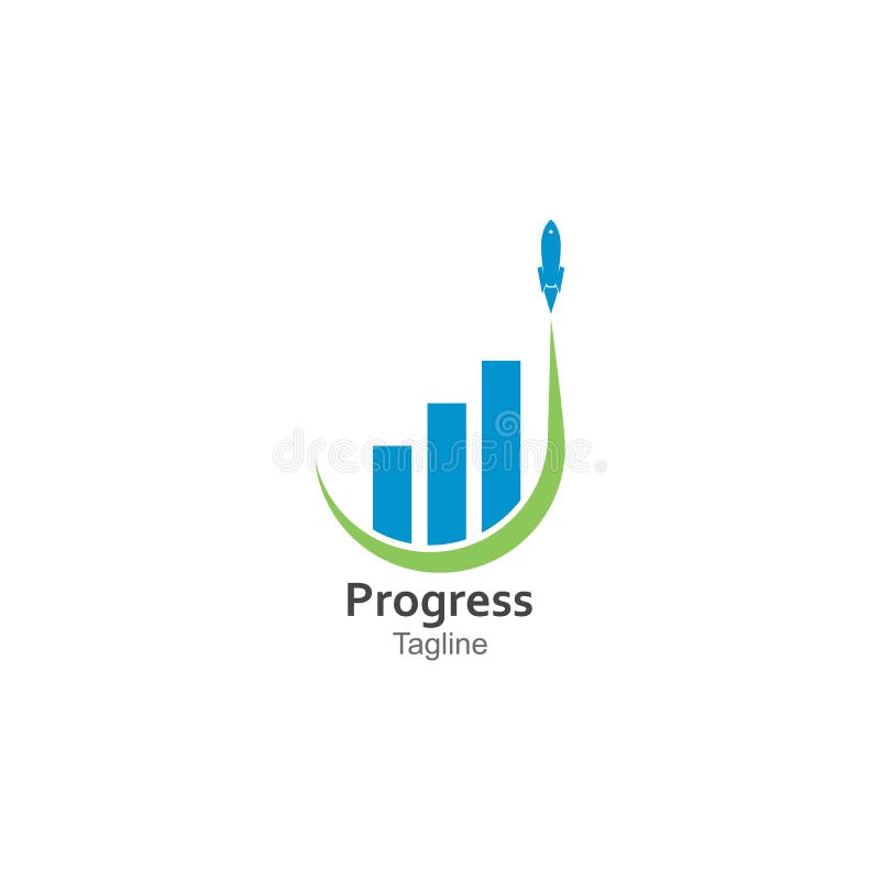 Rocket Progress Logo,good Progress Logo Vector Icon Illustration Stock ...