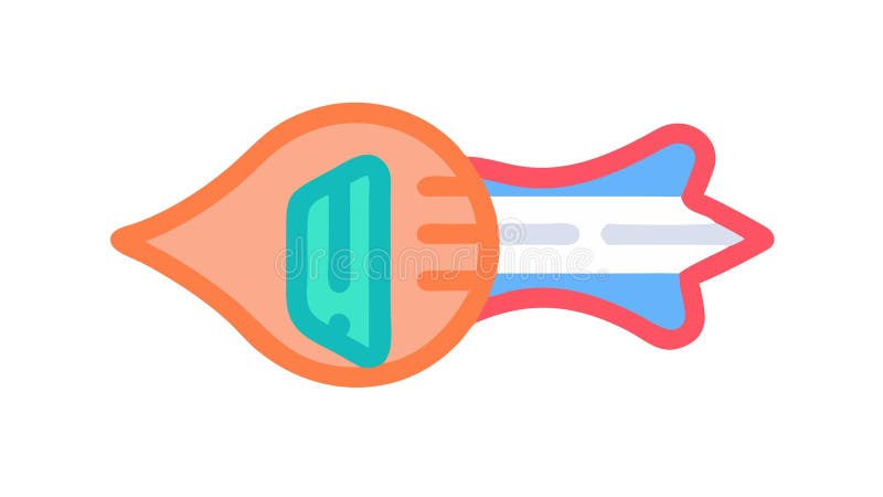 Rocket Projectile Launch Dynamic Flight, Vector Design Generative AI ...