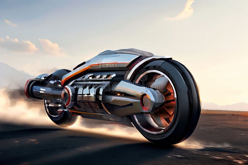 Rocket Propelled Bike Features Small Rocket Engines for Propulsi Stock ...