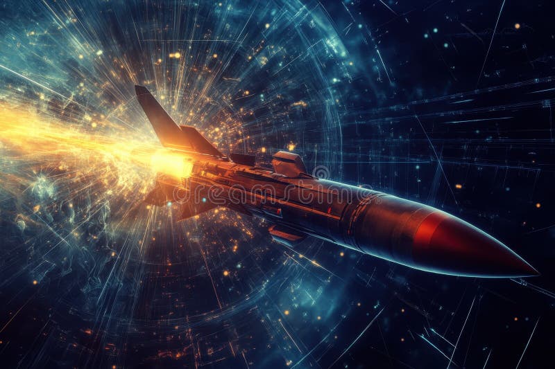 Rocket Propulsion through a Cosmic Landscape with Trails of Light in ...