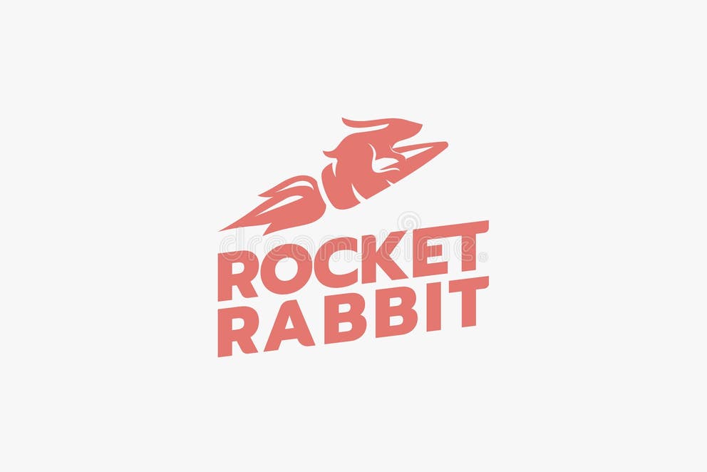 Rocket Rabbit Logo with a Rabbit Riding a Flying Carrot Stock Vector - Illustration of ...