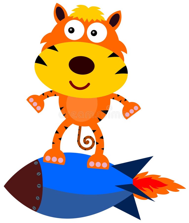 Rocket ride stock illustration. Illustration of mammal - 31756262