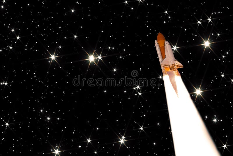 Rocket is Rushing To the Deep Space. the Elements of this Image ...
