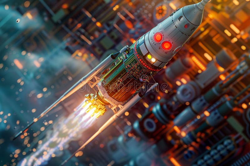 The Rockets Ascent is Powered by a High-tech Circuit Board Stock ...