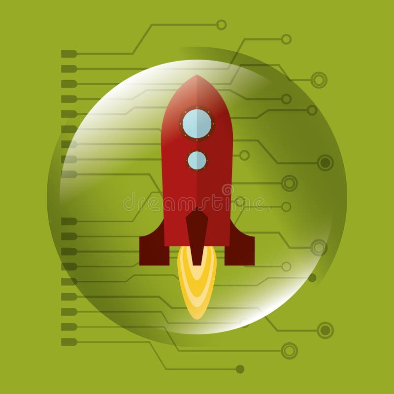Rocket with Science Related Icons Image Stock Illustration ...