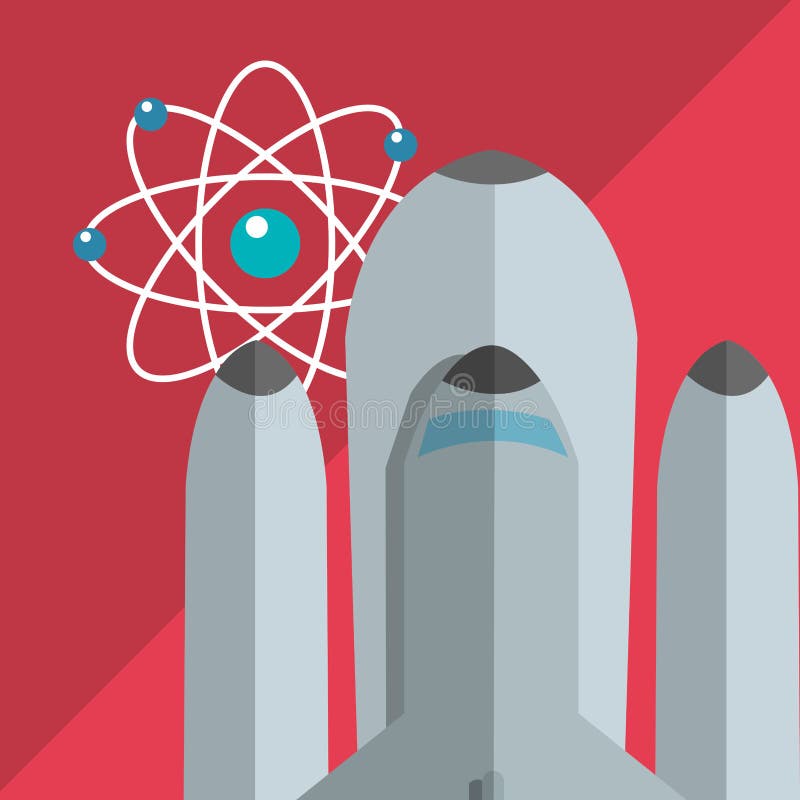 Rocket with Science Related Icons Image Stock Illustration ...
