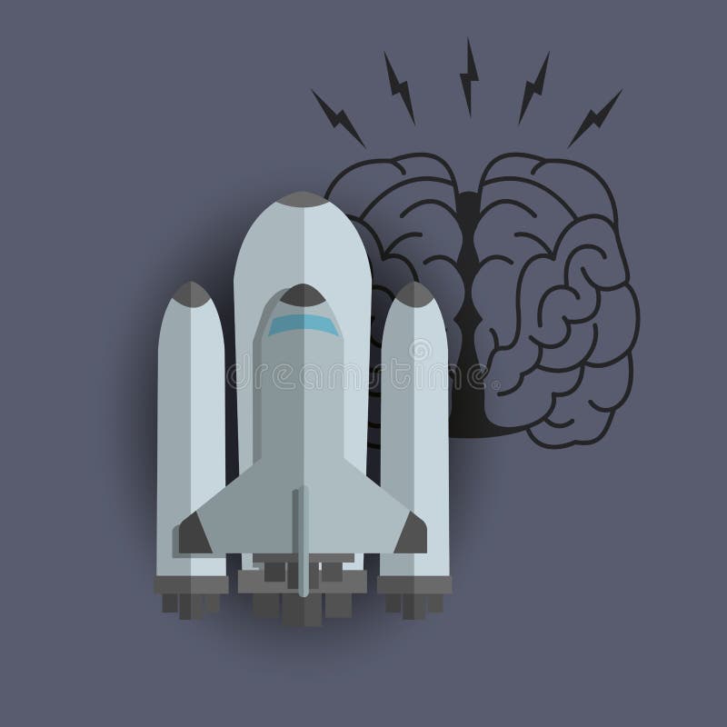 Rocket with Science Related Icons Image Stock Illustration ...