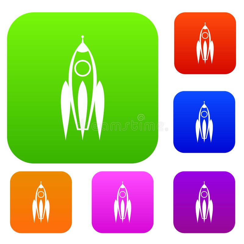 Rocket set collection stock vector. Illustration of graphic - 97768946