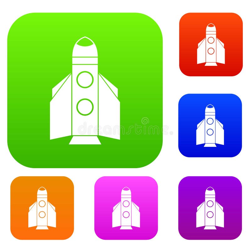 Rocket set collection stock vector. Illustration of emblem - 97768990