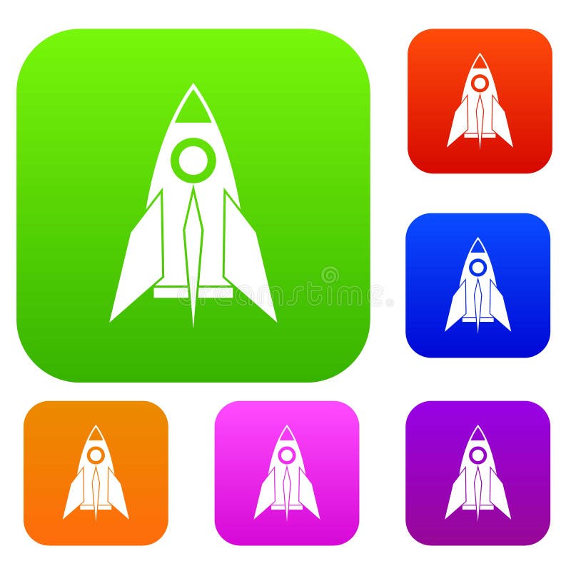 Rocket set collection stock vector. Illustration of design - 97769016