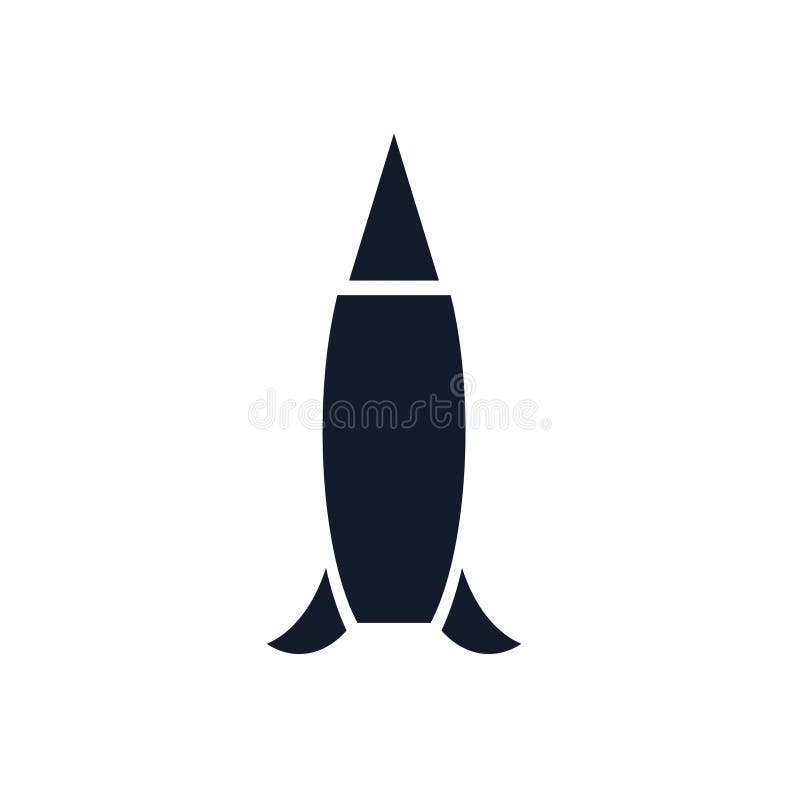 Rocket Shape Black and White Illustration Design Stock Illustration ...