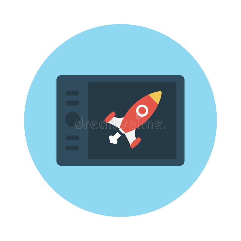 Rocket Sharing Reception Vector Flat Icon Stock Vector - Illustration ...