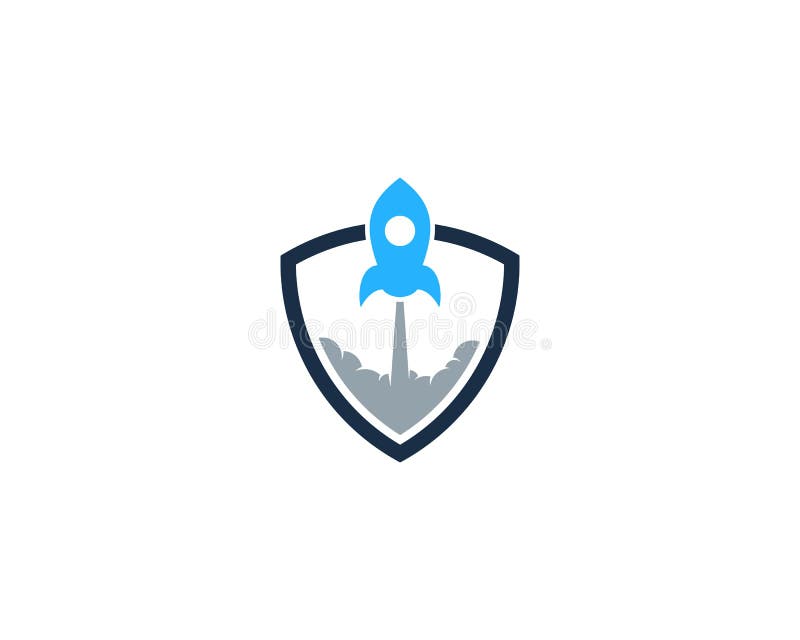 Rocket Security Icon Logo Design Element Stock Vector - Illustration of ...